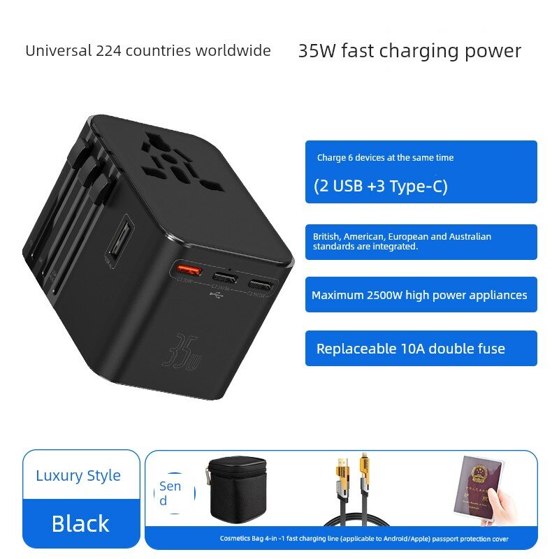 Преобразователь для путешествий по всему миру. Японская и американская вилка. Таиланд, Корея. Индонезийский европейский