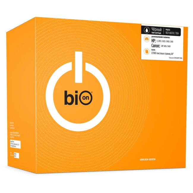 Bion BCR-Q6511X/710H Картридж для HP LaserJet 2420/2420DN/2420N/2400/2420D/2410/2430; Canon LBP 3460 (12000 стр.), Че