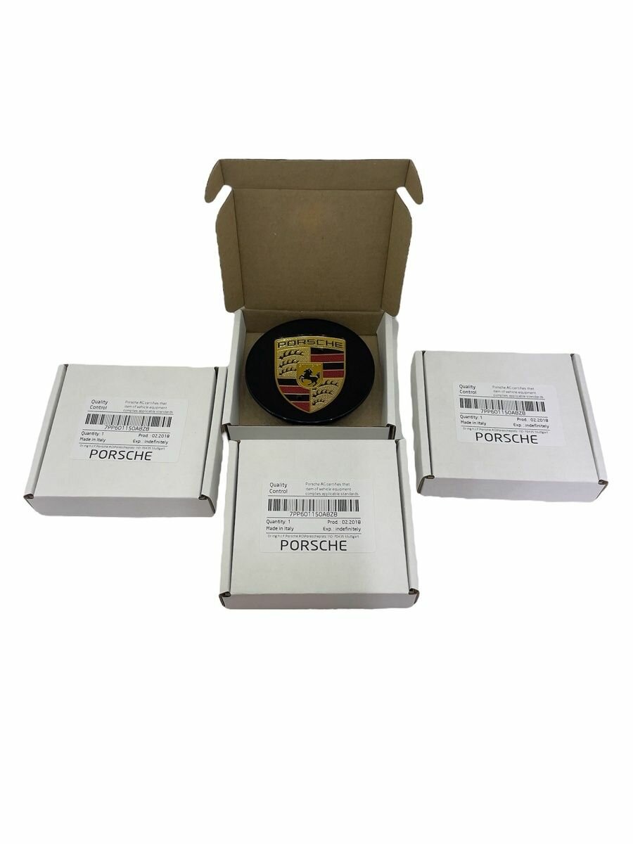 Защелки ступичные Macan, чёрный глянец, для дисков Porsche, 4шт, оригинал от Meganeura