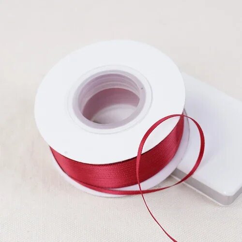 3 Мм Двусторонняя Полиэстеровая Атласная Лента 100 Ярдов Для Упаковки Подарков, Украшений Для Свадебного Душа