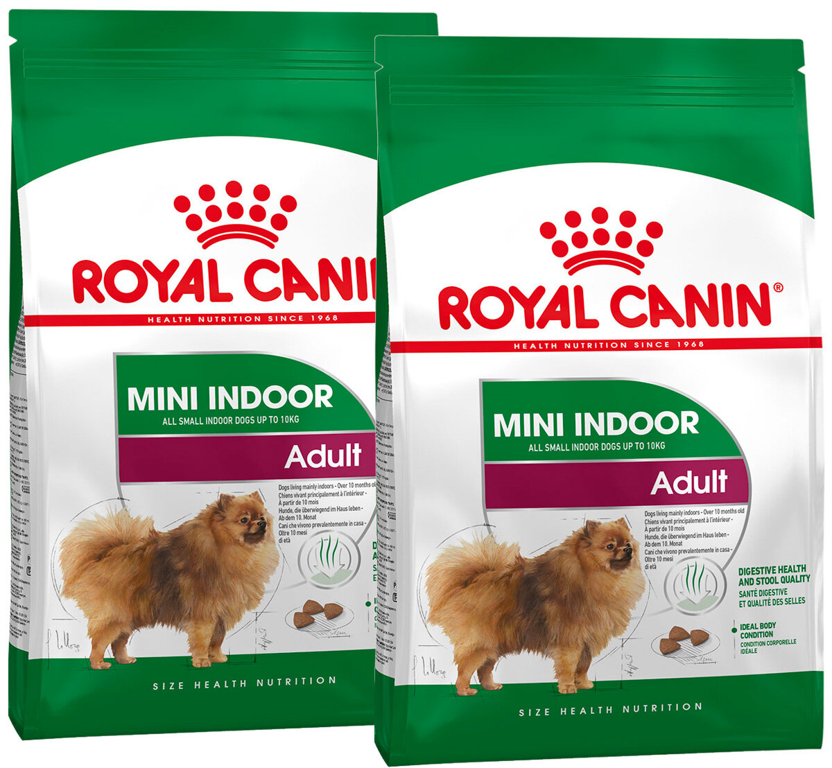 Корм сухой Royal Canin Mini Indoor Life Adult для взрослых собак маленьких пород живущих дома, 3 кг x 2 шт
