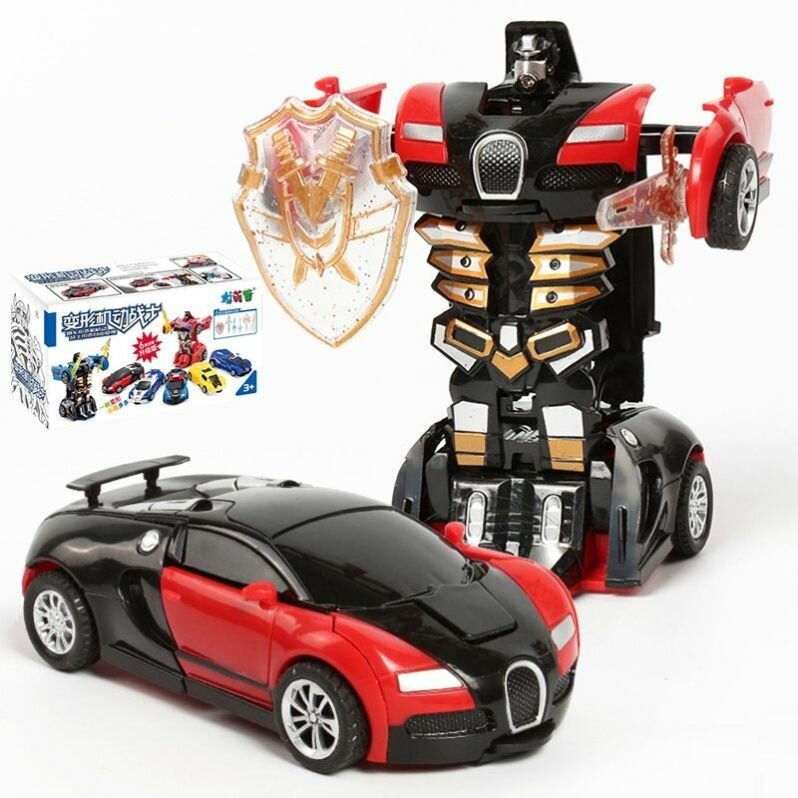 Однокнопочный игрушечный автомобиль, который может изменять форму под воздействием инерции и ударов, устойчив к падению для детей мальчиковов, моделирование автомобиля.