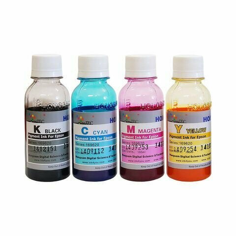 Набор чернил для Epson L3210, L3211, и др (Ecotank 103), водные, комплект 4 цвета по 100 мл