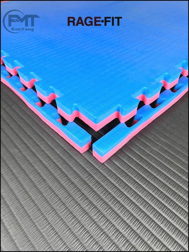 Будо-мат Шуанъян Премиум, съемный, пена EVA, двусторонний, 1x1 м，Толщина 4 см