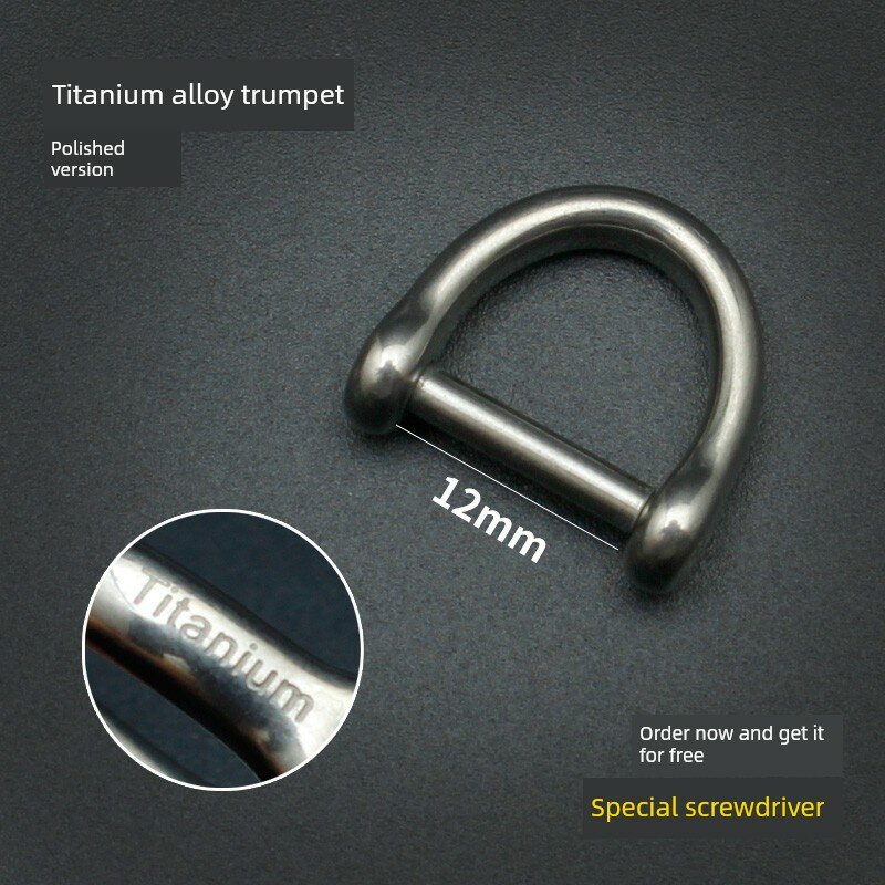Брелок с пряжкой в форме подковы из чистого титанового сплава, мужской брелок в форме подковы из нержавеющей стали 316,