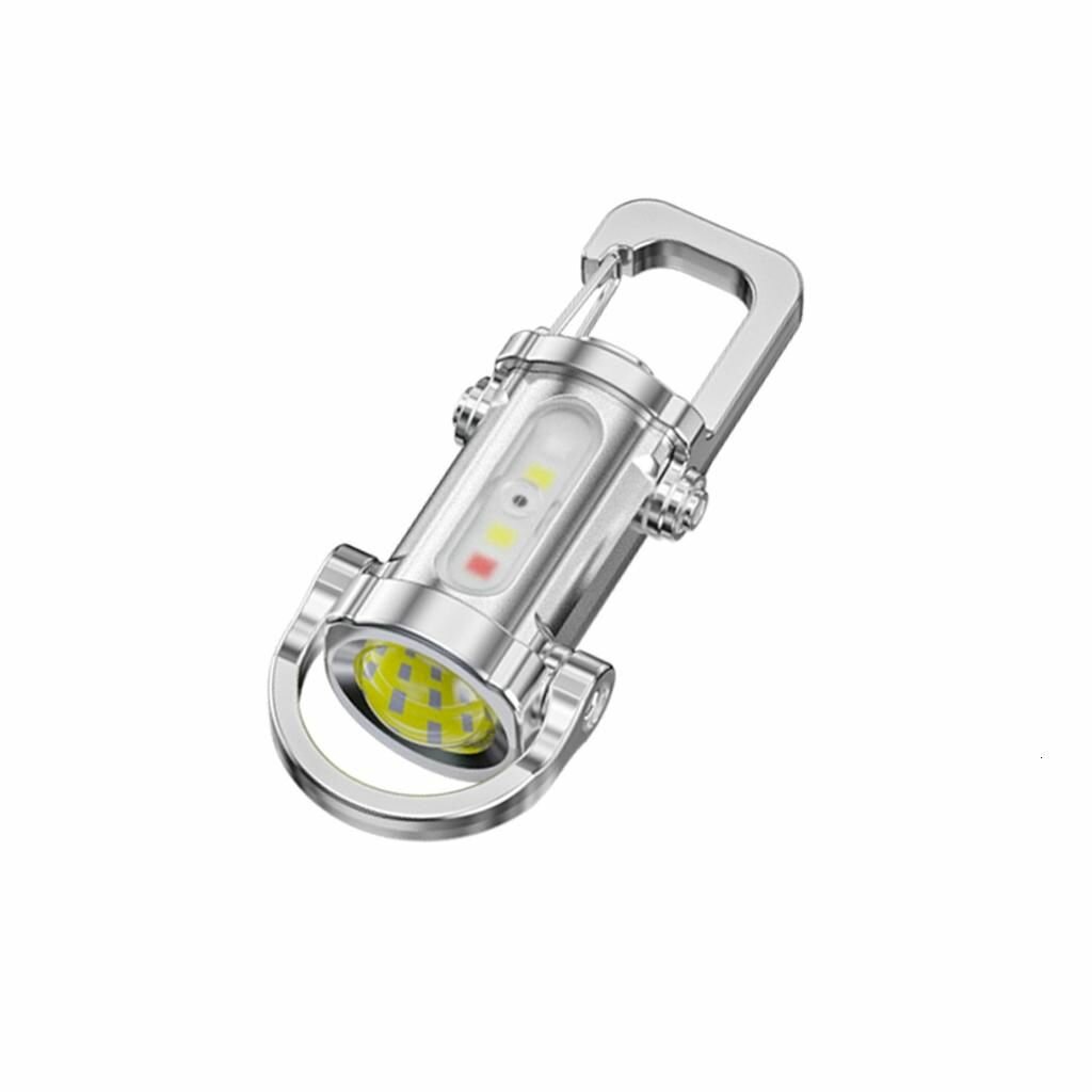 Перезаряжаемый фонарик на брелоке с ярким светом и режимом стробоскопа для рыбалки