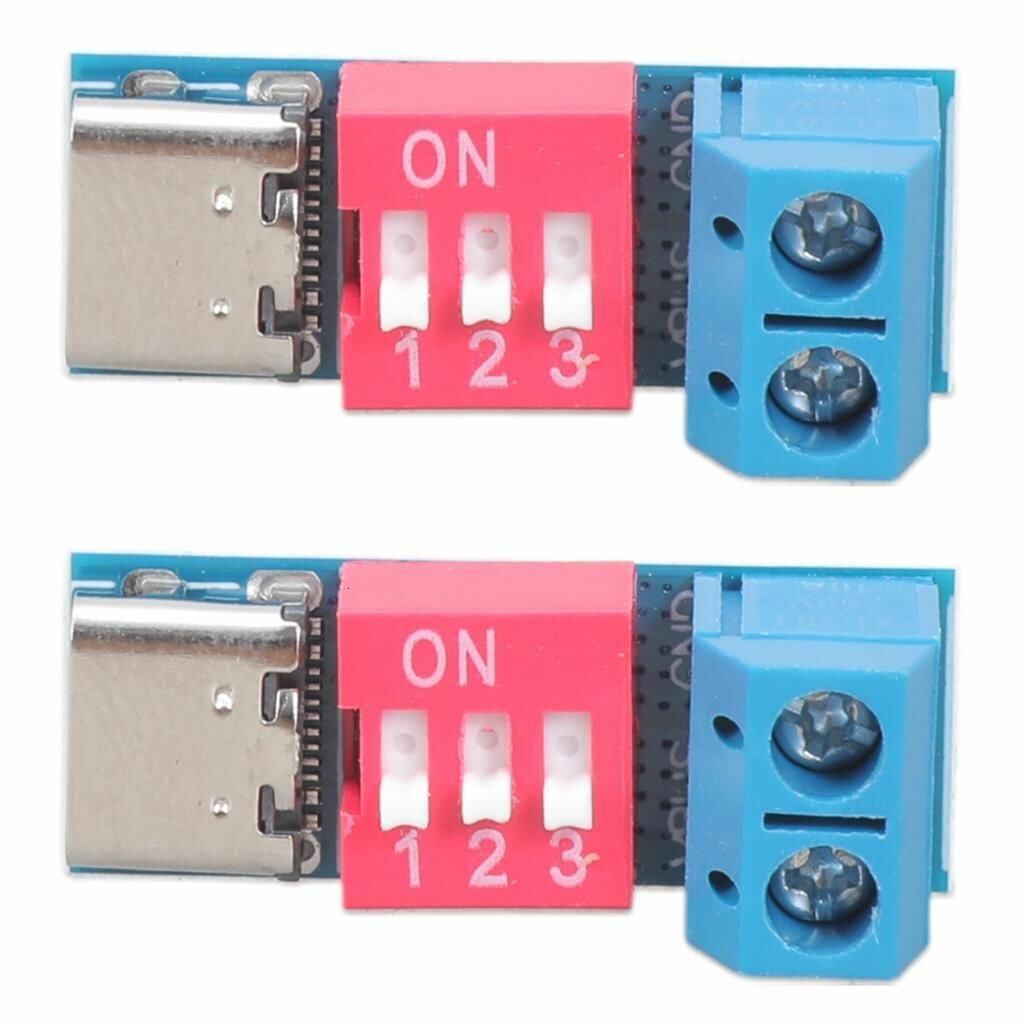 Набор из 2 USB Type C PD Триггеры Модуль Поддерживает QC/PD Быструю Зарядку с Регулируемым Напряжением 5V-20V Вход