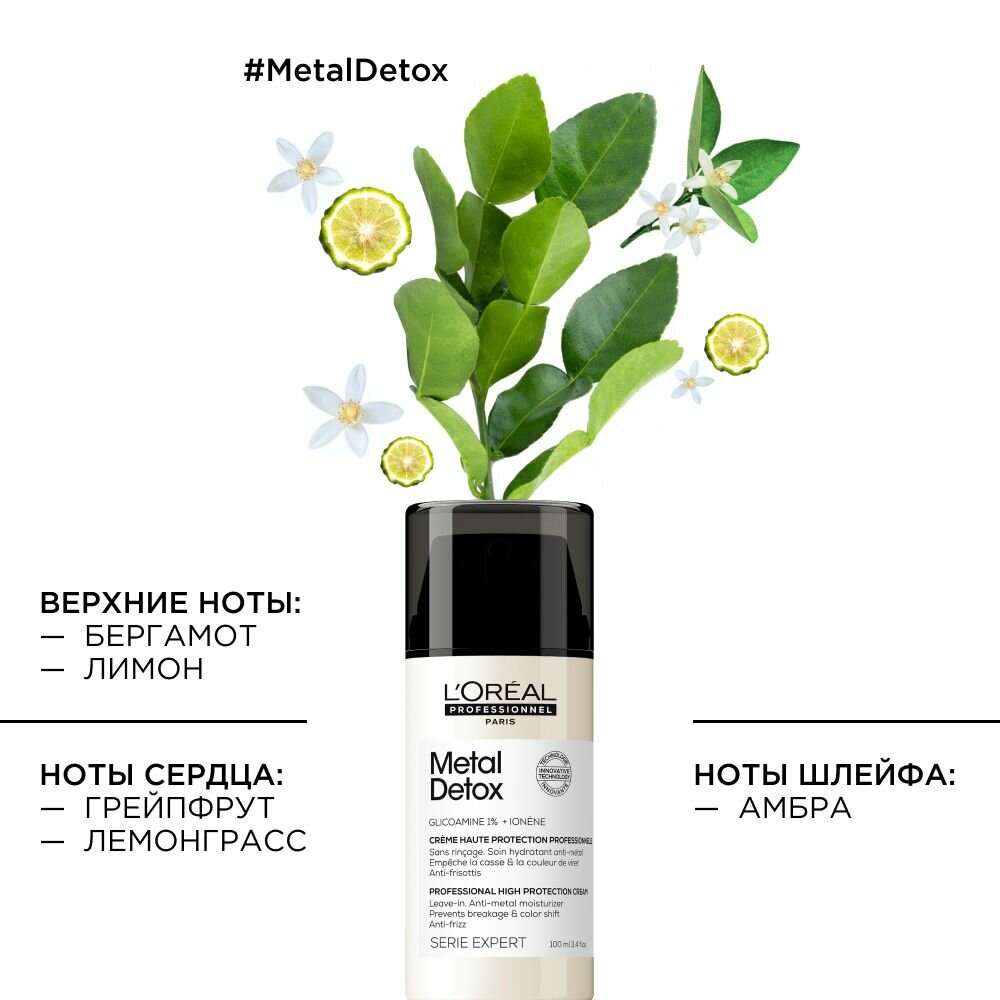 Крем L'oreal Professionnel Serie Expert Metal Detox двойная защита от УФ-лучей и от металла