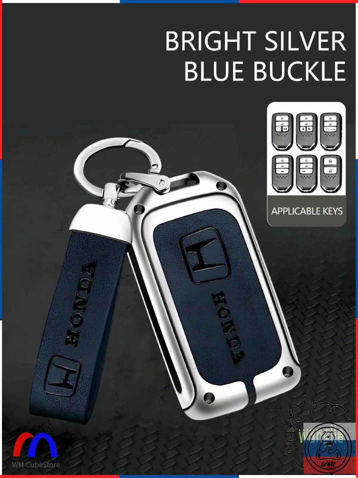 Модный автомобильный брелок из цинкового сплава для Honda CRV CR-V XR-V Civic Accord HR-V HRV City Odyssey XR-V Vezel Jade Crider Fit