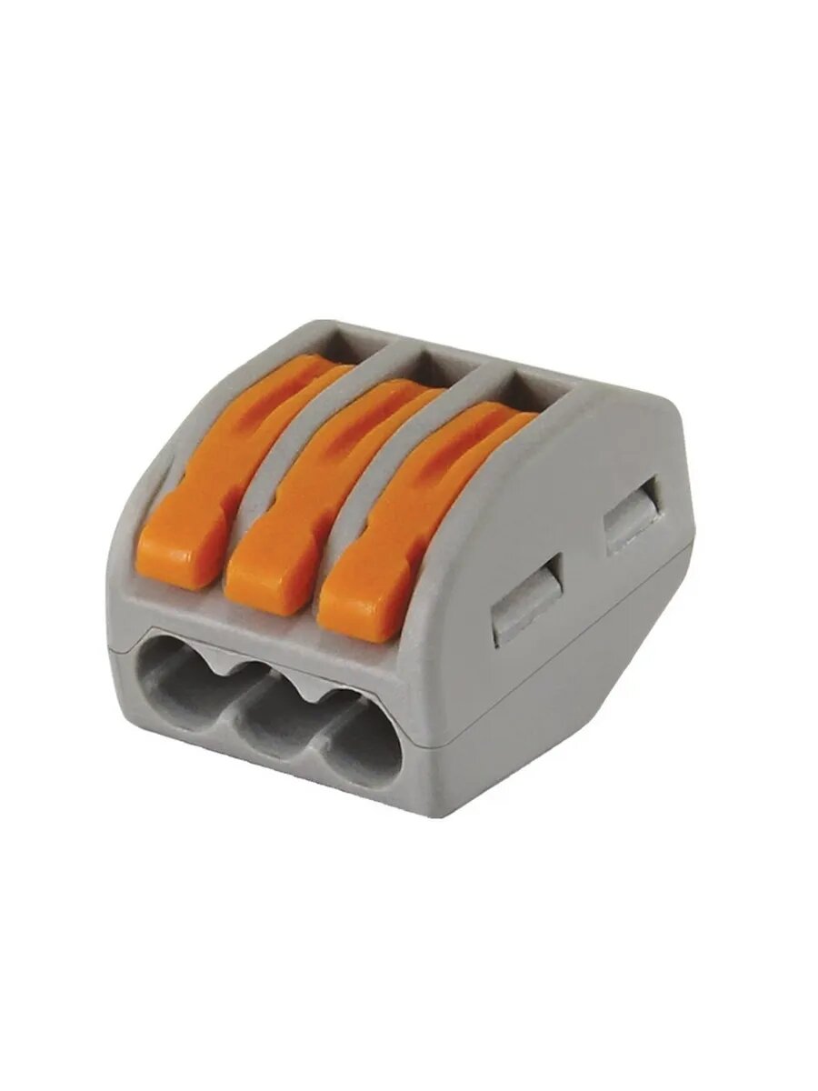 Клемма TDM ELECTRIC 222-413, с рычажком, 3 контакта, 100 штук в упаковке