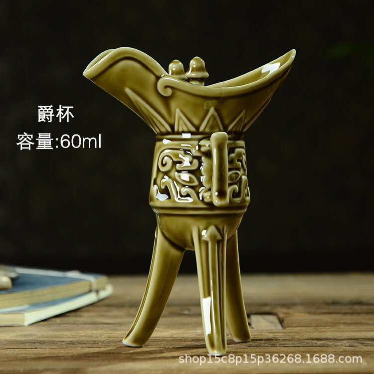 Керамическая винная чашка Juebei, домашняя чашка для напитков, барная посуда, чашка для спиртных напитков, маленькая винная чашка в китайском стиле, креативная маленькая чашка для питья.