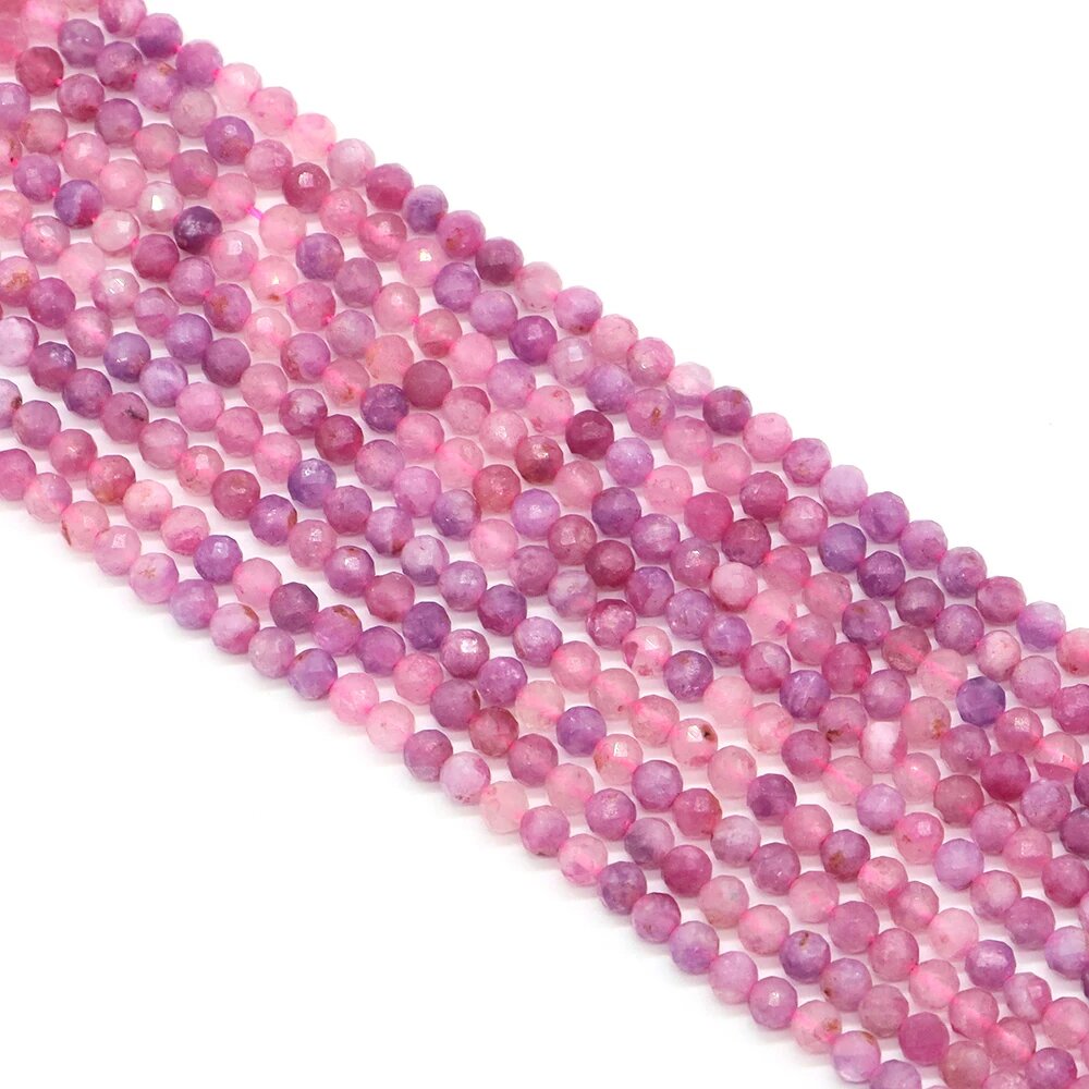 Натуральные розовые турмалиновые бусины 2 мм 3 мм 4 мм 4mm About 95pcs