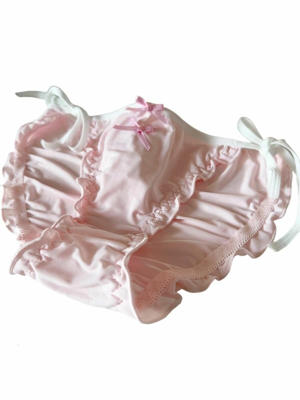 Трусики-бикини с бантиками и рюшами, Розовый