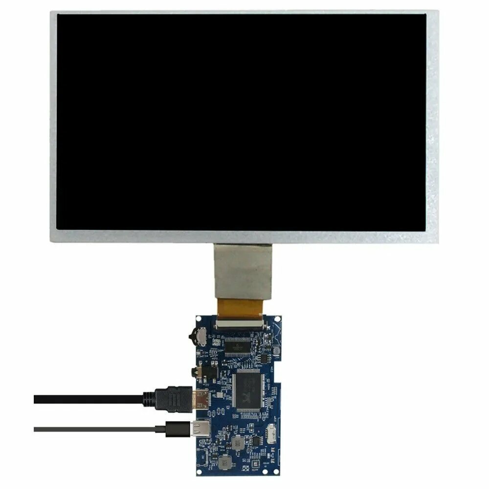 Графический экран 9 - дюймовый жидкокристаллический дисплей с разрешением 1026x600, контроллер панели привода экрана Портативный комплект дисплеев, mini HDMI/Type C совместимый Raspberry Pi PC Banana Pi, Orange Pi, шоколадный