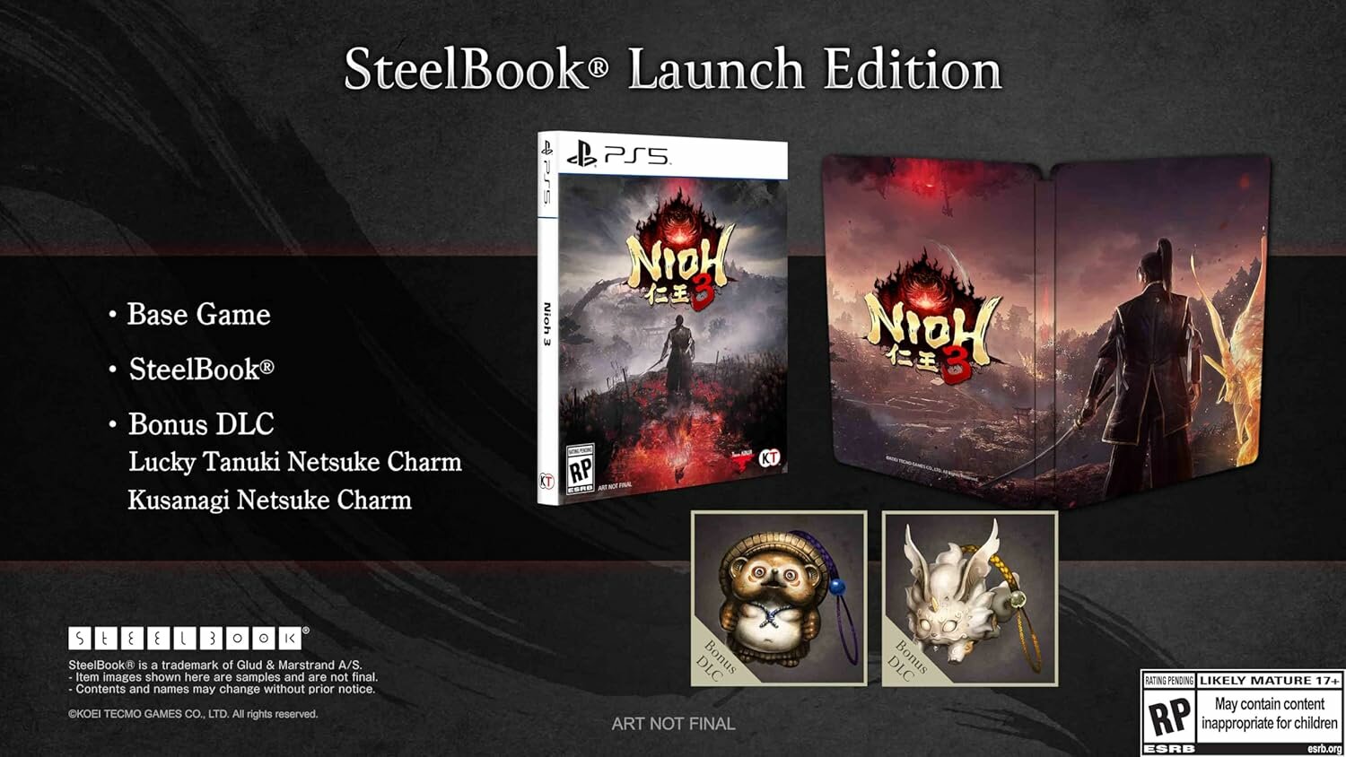 Видеоигра NIOH 3 в Steelbook для PlayStation 5, Blu-Ray, русские субтитры — фото 1