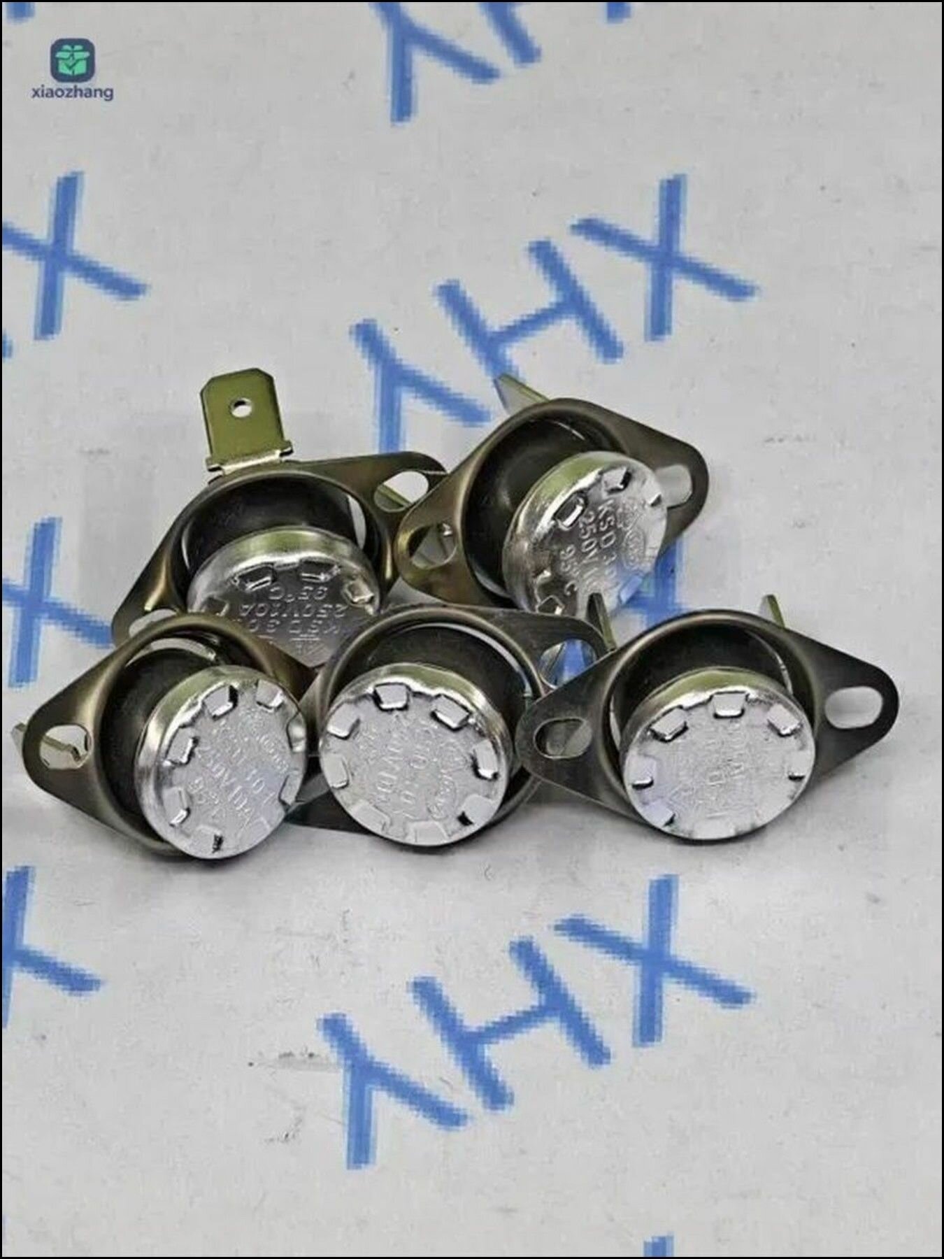 Предельный термостат TM22 250В 10А, 95 C, нормально замкнутый, комплект 5 шт, защита от перегрева, датчик тяги с подвижным фланцем