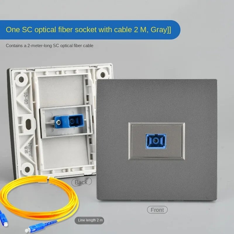 Однопортовая настенная оптическая панель Depo Guye gray (with thread)