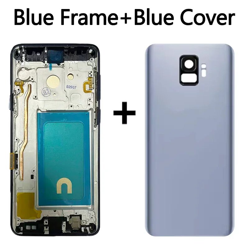Экран дисплея S9+ для Samsung S9 Plus, ЖК-дисплей, дигитайзер сенсорного экрана Frame Blue Cover