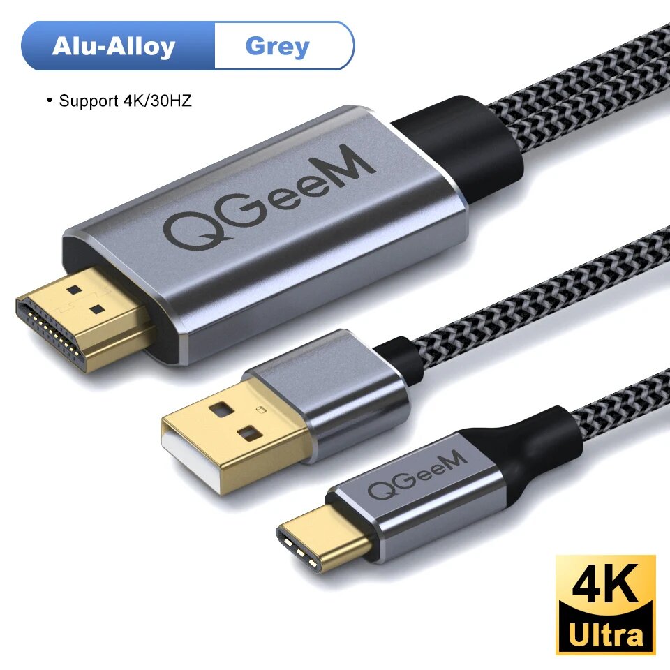 QGeeM USB C — HDMI кабель 4K 60 Гц