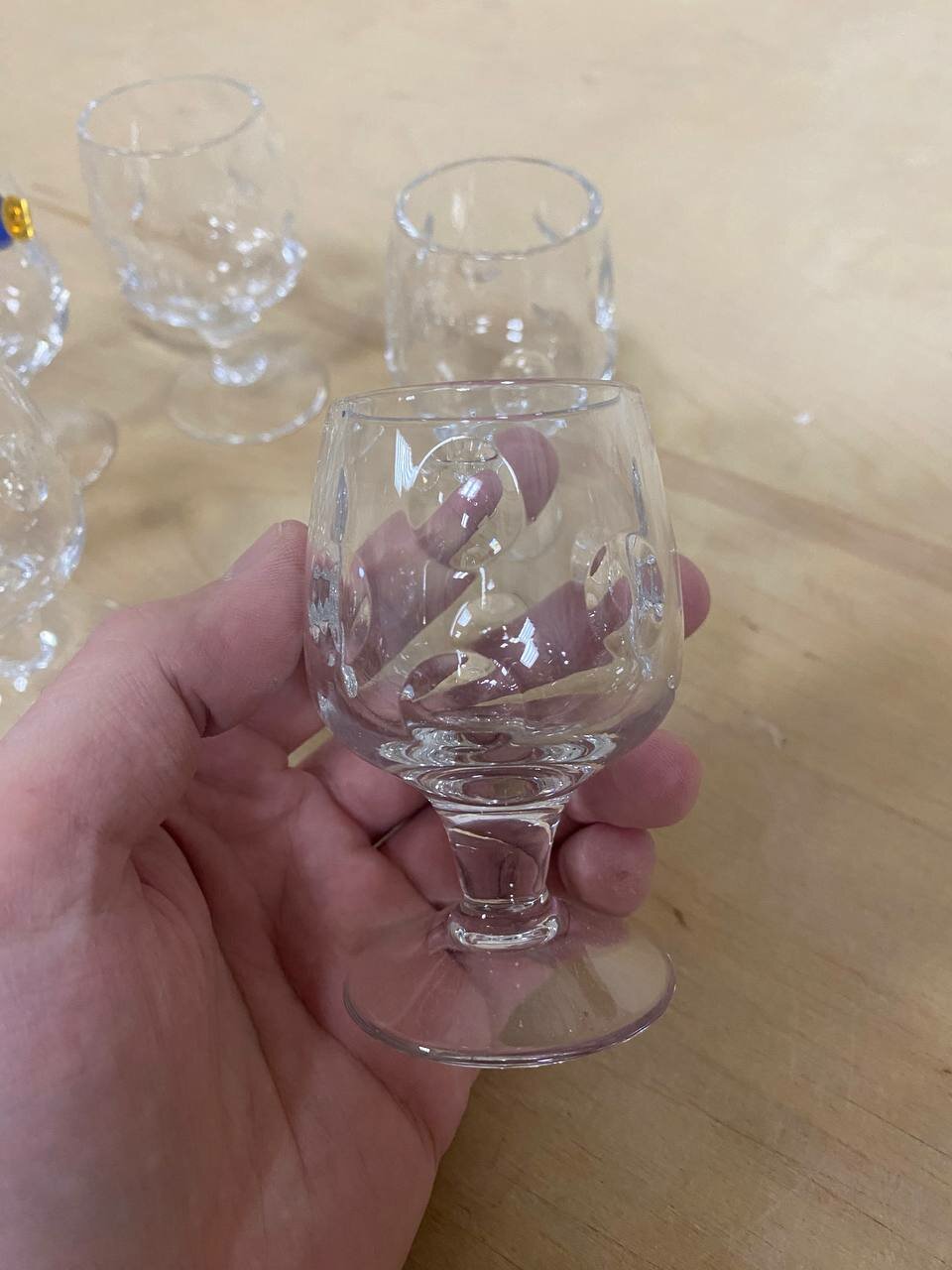 Хрустальные стопки для водки коньяка ликера и настоек 50 мл, набор шотов 6 шт, Неман