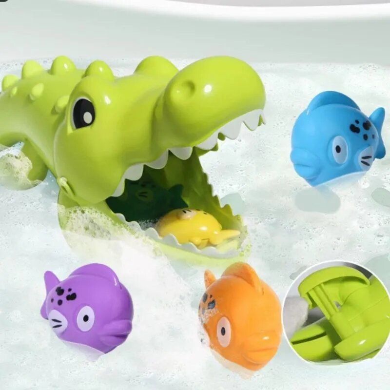 Детские игрушки для купания и игры крокодил
