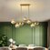 Люстра G9, 7 ламп, Светодиодная, Золотой/Темно-бордовый, Стекло, 780 мм