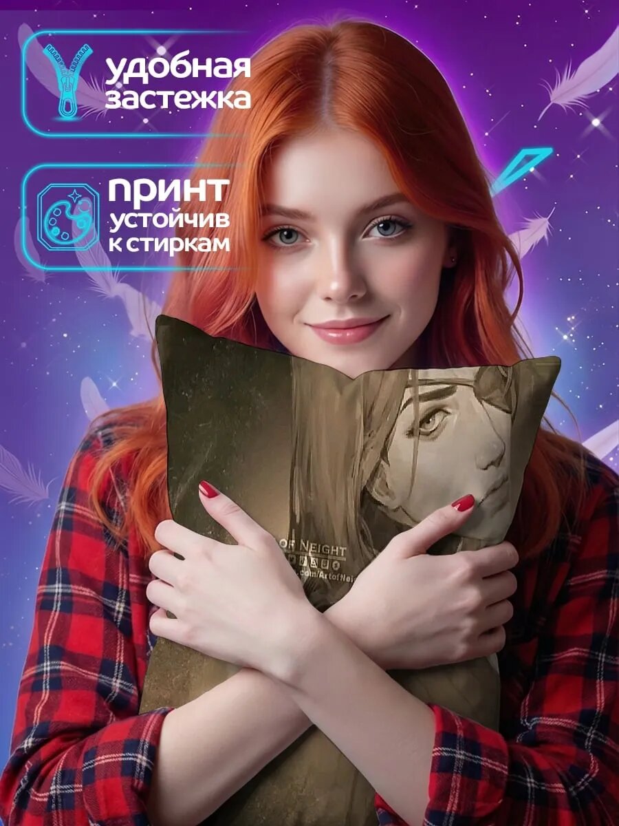 Подушка дакимакура Девушка с повязкой — фото 1
