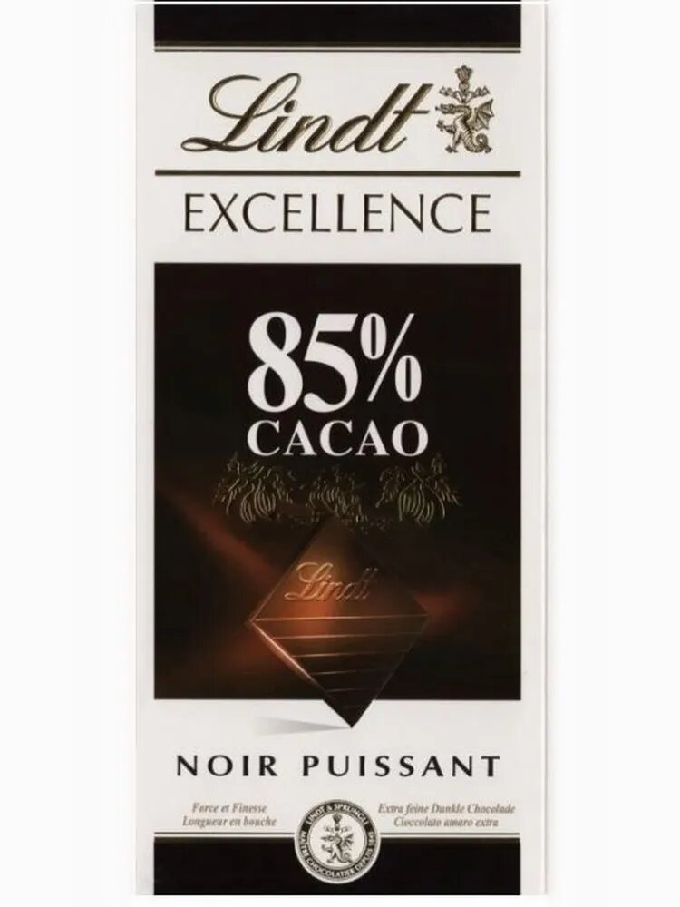 Lindt Excellence горький шоколад 85% какао, 100 г
