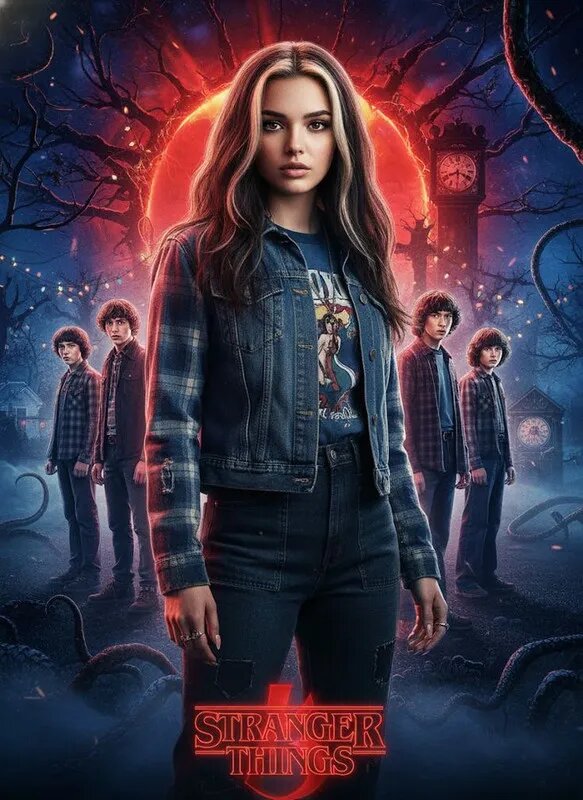 Деревянные пазлы 1000 элементов, подарочная упаковка,50x75cm, Stranger Things, странные вещи, подарочный набор для взрослых, продвинутый уровень сборки 5-10.