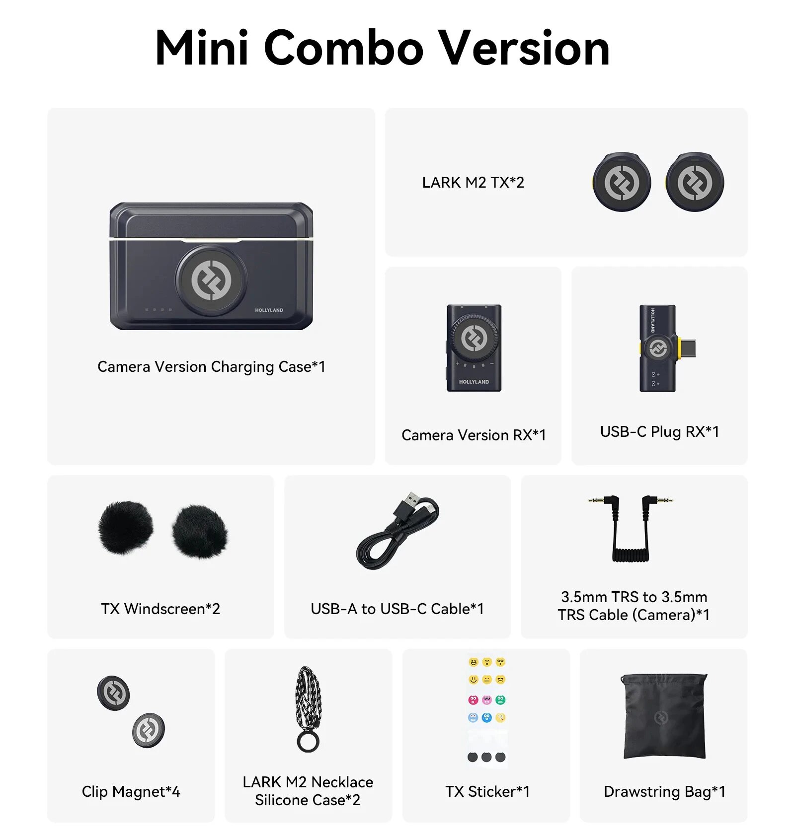 Беспроводной лаvalier микрофон Hollyland Lark M2 Mini Combo