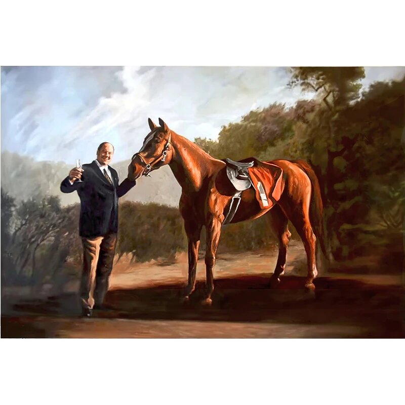 Картина «Тони Сопрано: PieOMy Horse» на холсте Желтый, Желтый, 50x70cm no frame