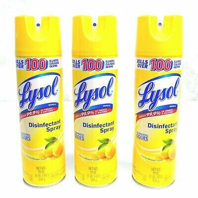Lysol Лизол (сет3шт) Лимонная свежесть, дезинфицирующее средство , 400 мл.