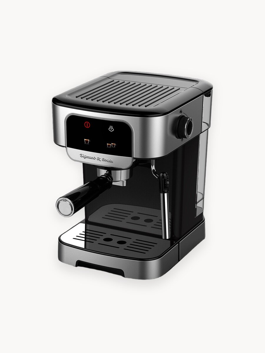 Кофеварка Zigmund & Shtain ZCM-881, рожкового типа, 1200 Вт, стальной