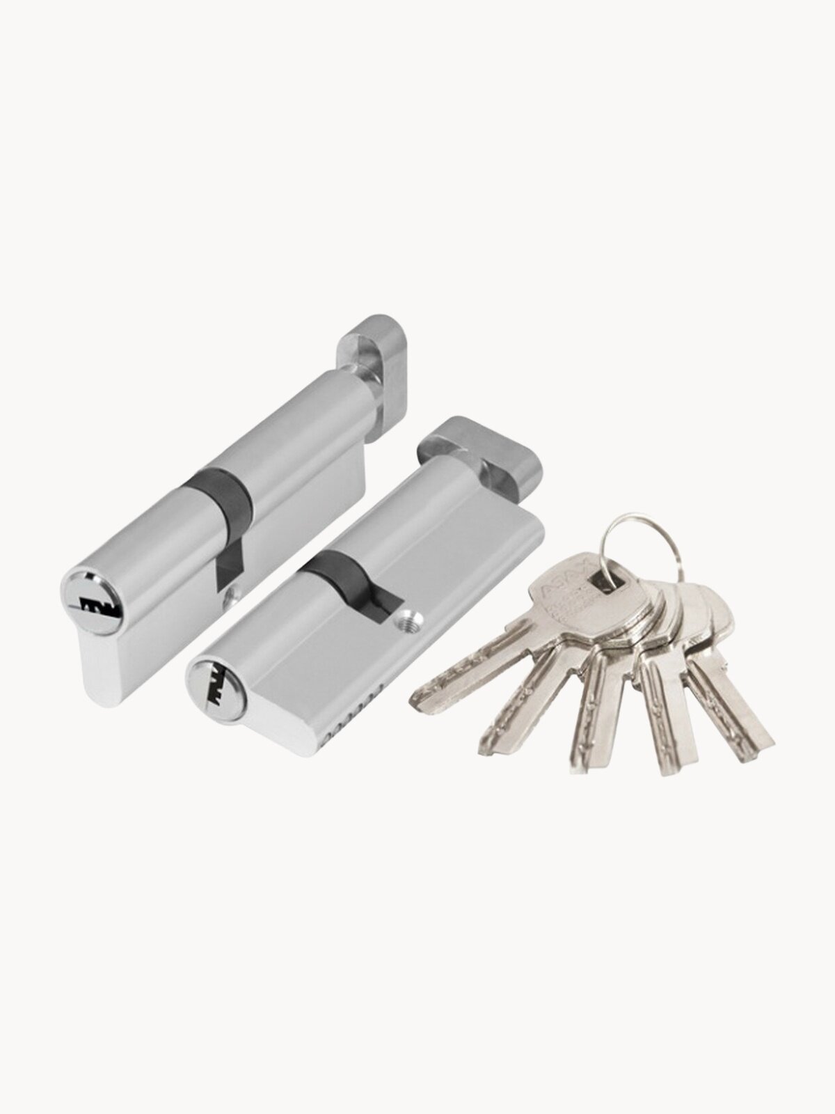 Цилиндровый механизм Ajax (AX202) AX2002Knob100 (40+10+50) CP хром с вертушкой