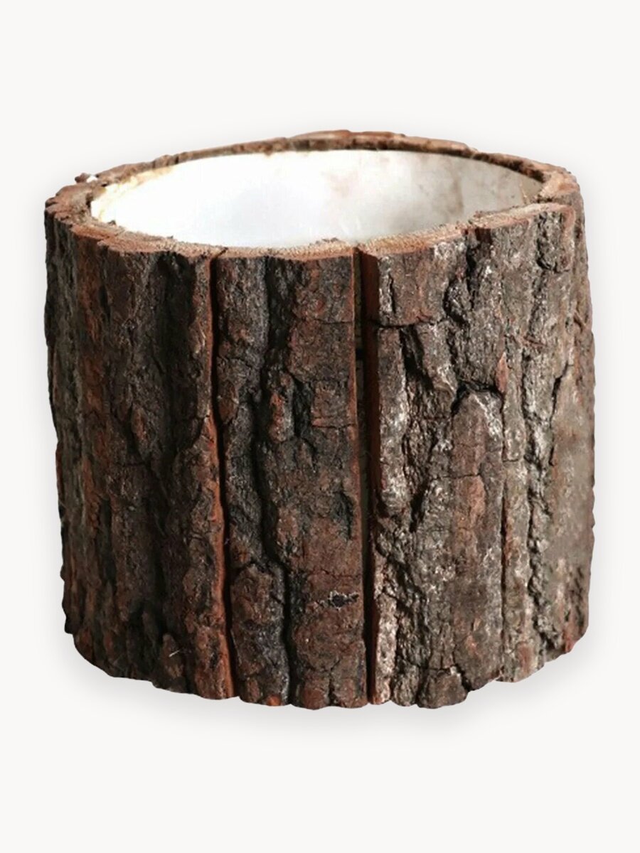 Кашпо уличное, Корзина из коры Рождественская елка ведро с цветами，12*10 см