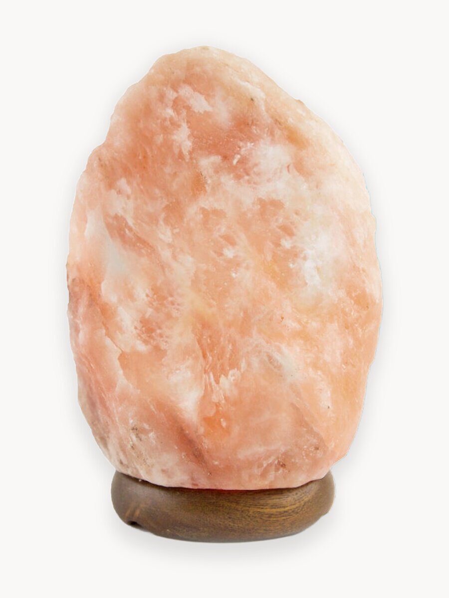 Настольная лампа солевая из гималайской соли соляная ночник в розетку детский Barry Скала