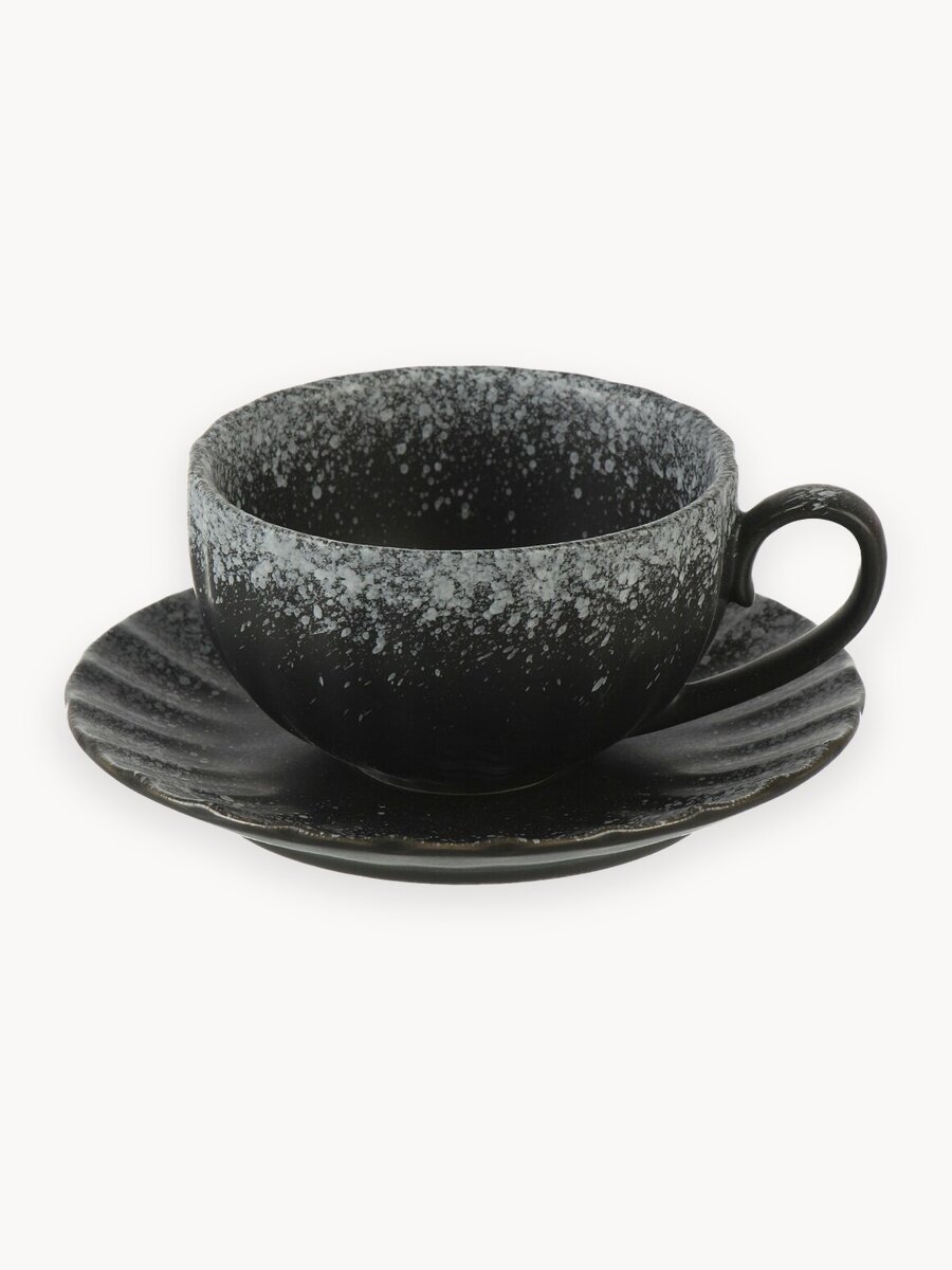 Чайная пара керамика, 2 предмета, на 1 персону, 220 мл, Полночь, Y4-8982