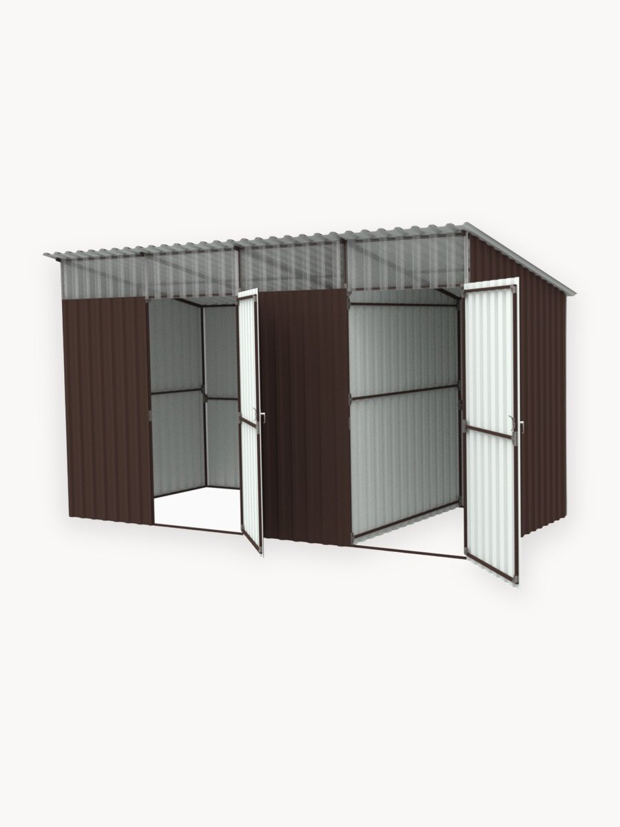 Хозблок каркас металлический Новатор 4x2 метра каркас 2 секции