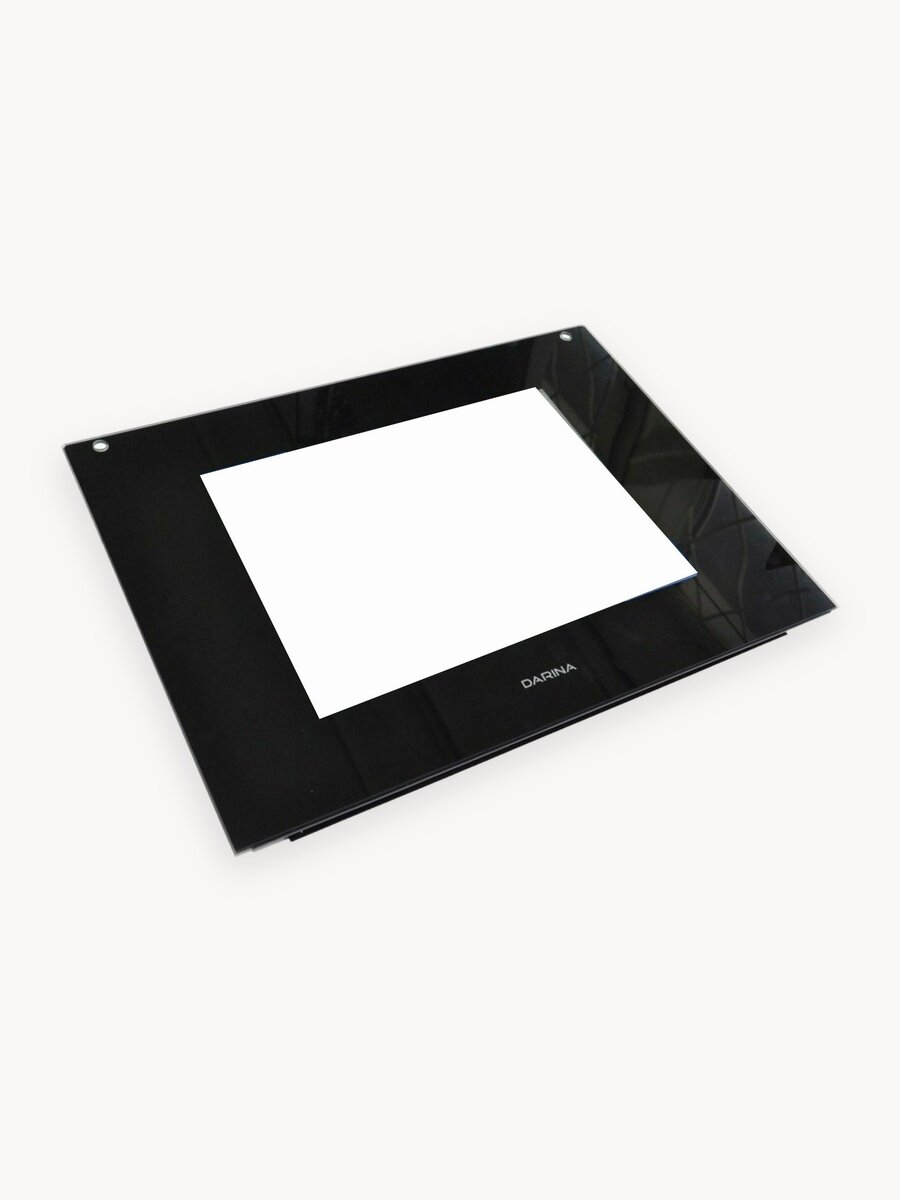 Стекло внешнее двери духовки газовой плиты Darina, 450х595 мм, L между центрами отверстий креплений: 525 мм.
