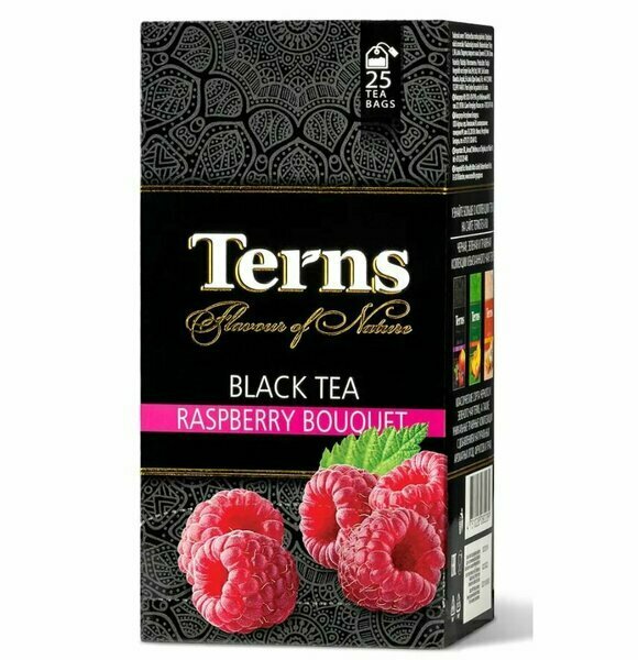 Чай пакетированный Terns, Raspberry, 25 пакетиков