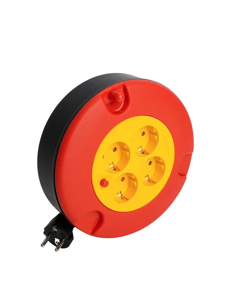 Удлинитель-рулетка 4 розетки с/з ПВС 3*1, 16А 10м