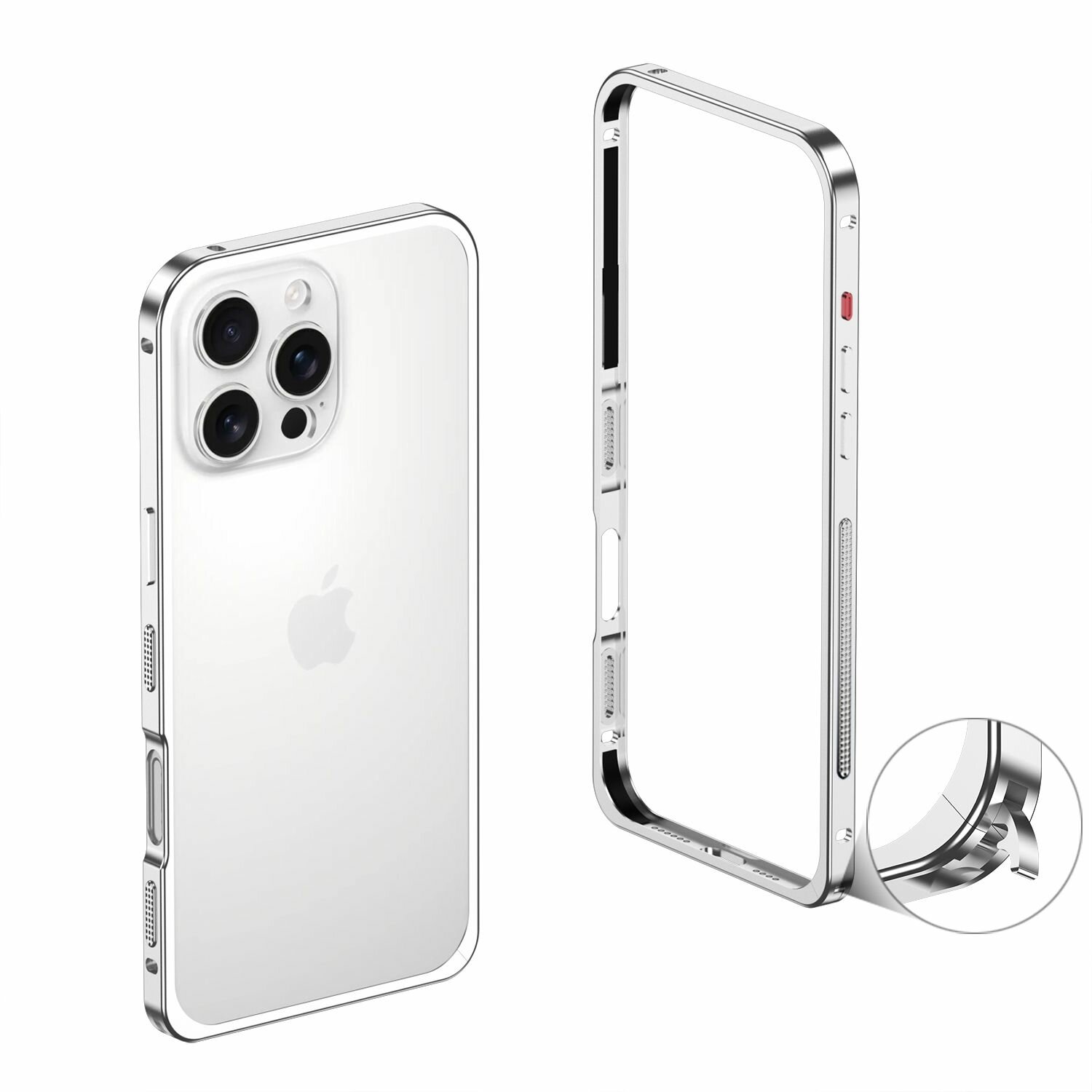 Металлический чехол для iPhone 16E алюминиевый, ультратонкий. Защита камеры, система охлаждения. Надёжный замок Морской конёк