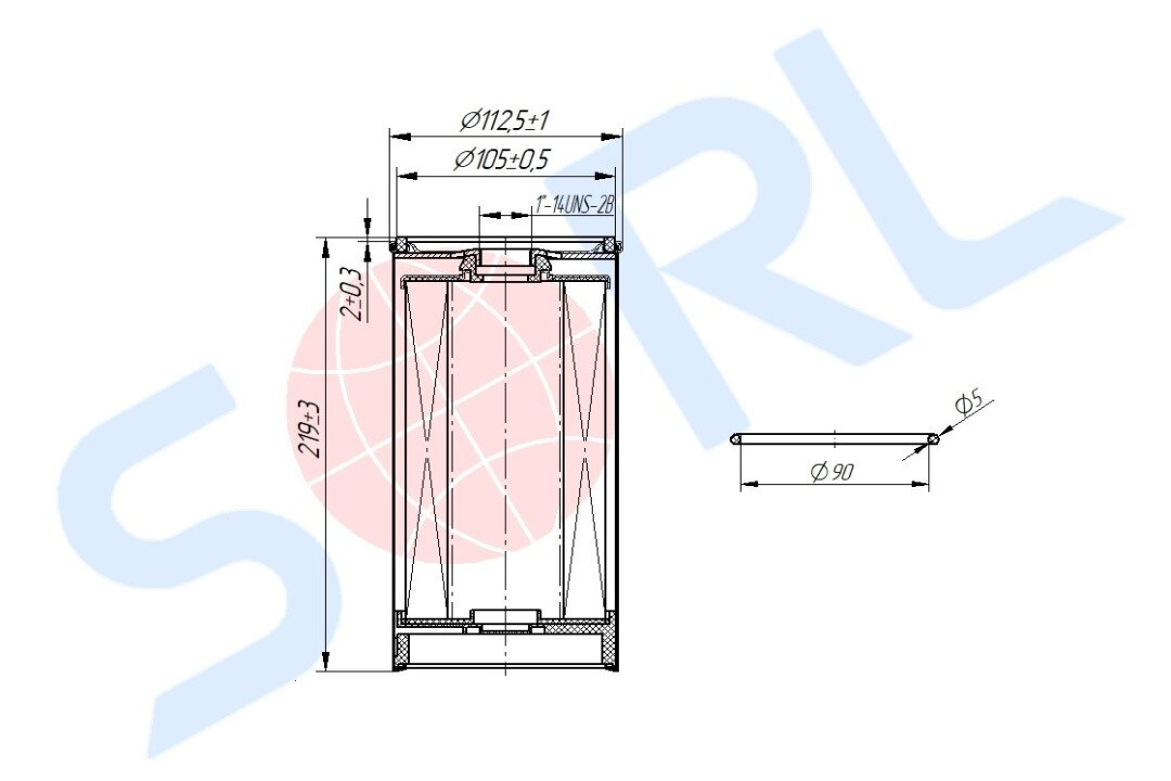 Фильтр топливный сепаратор Scania P/MB Actros/MAN TGA RL6141BA02 (SORL)