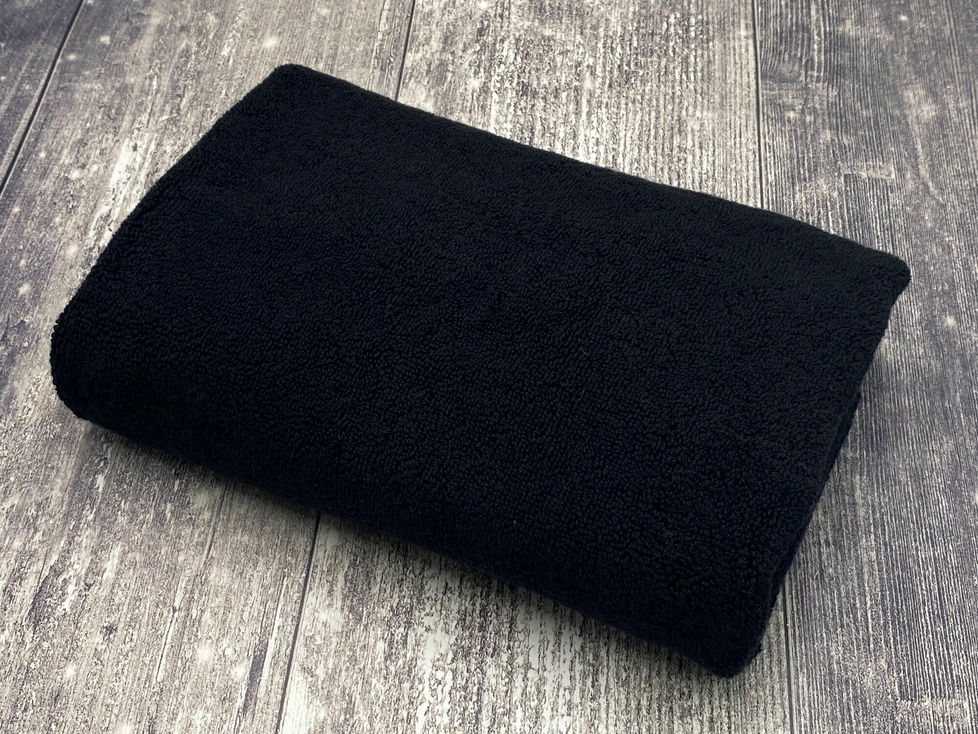 Полотенце махровое 70*140 см 420г/м2 банное, для спорта, для бассейна, для тренировок в спортивном зале и фитнеса Черное "Fitness"