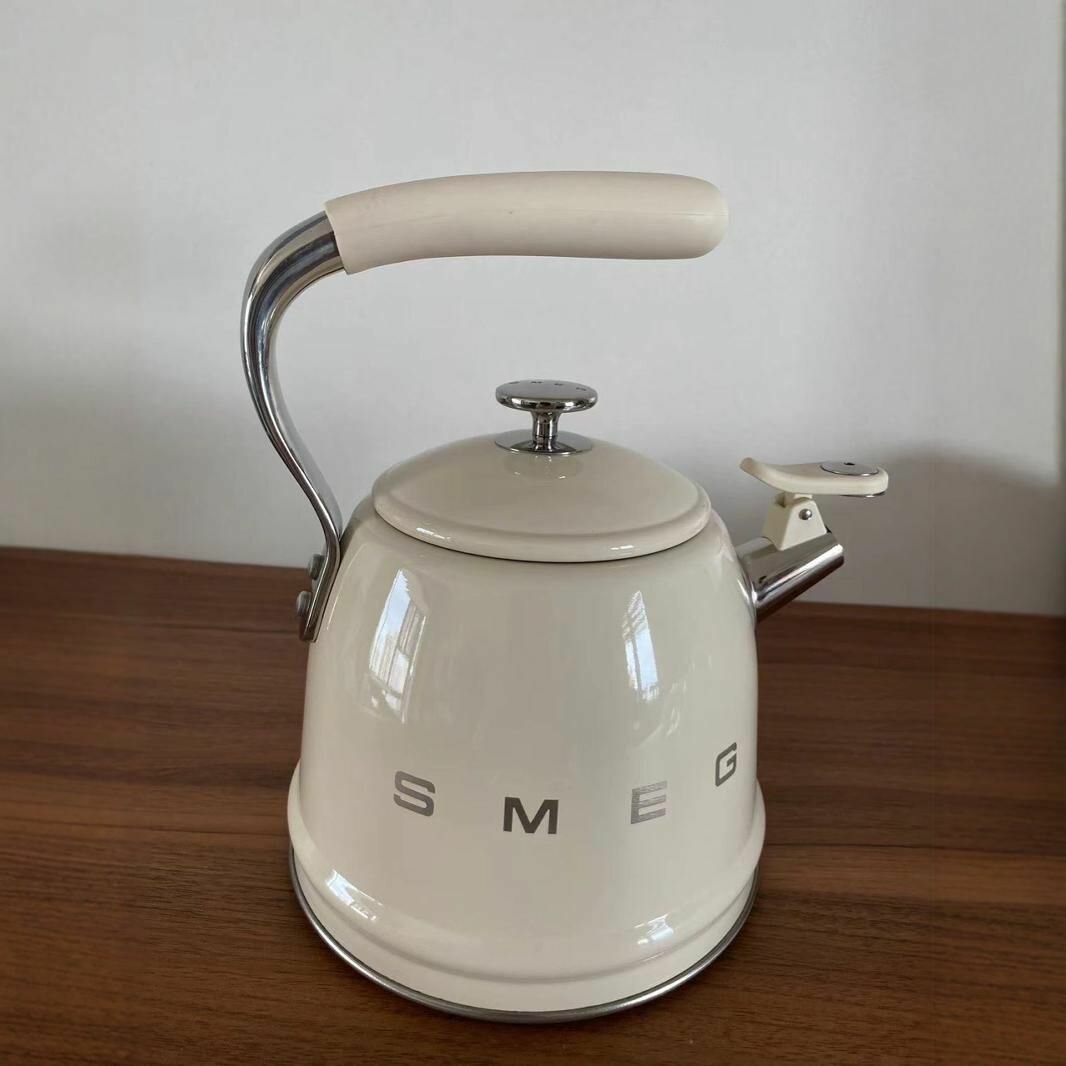 SMEG ретро свисток бытовая уличная индукционная плита из нержавеющей стали с открытым пламенем и чайником объемом 2,3 л