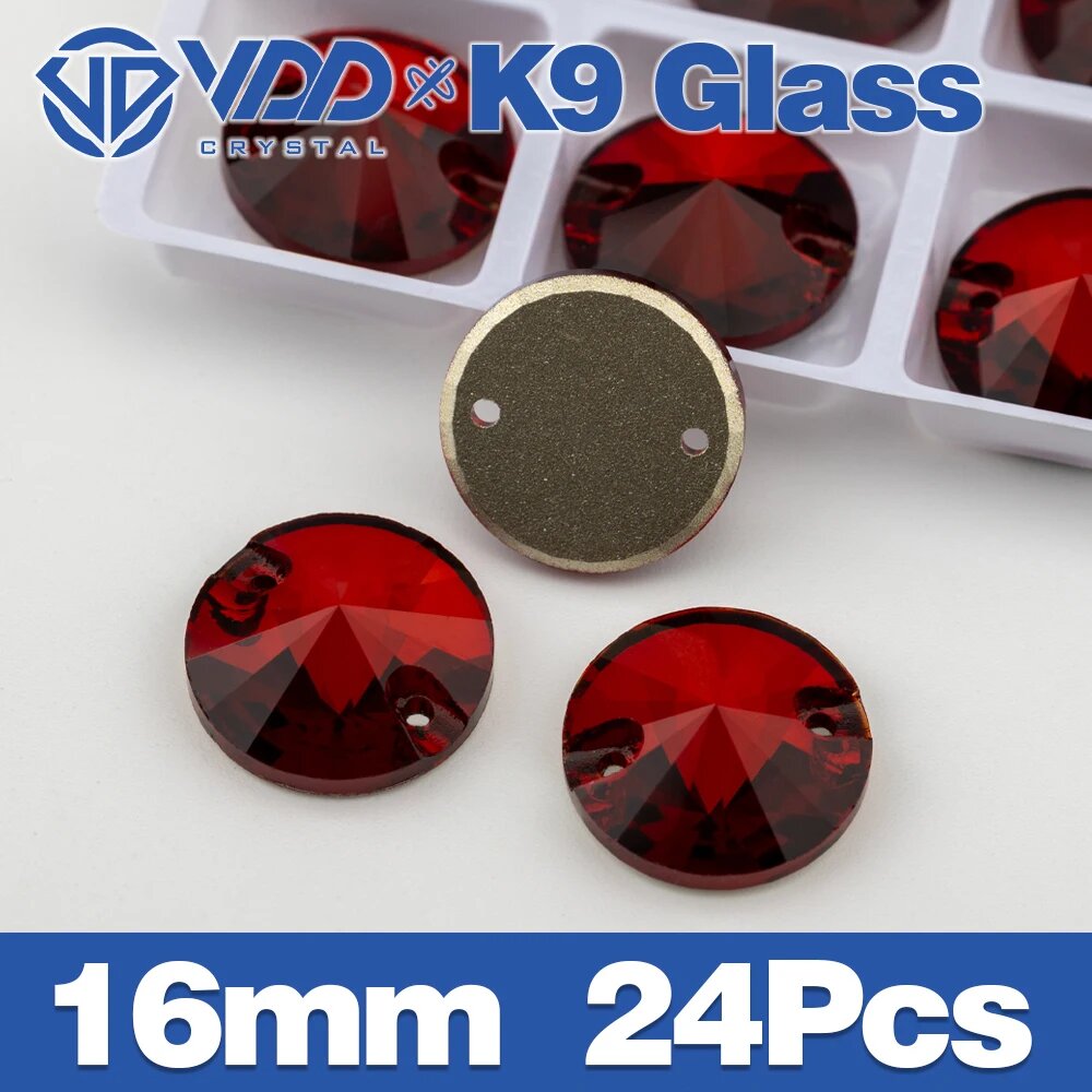Стразы Rivoli гранат 16mm 24шт
