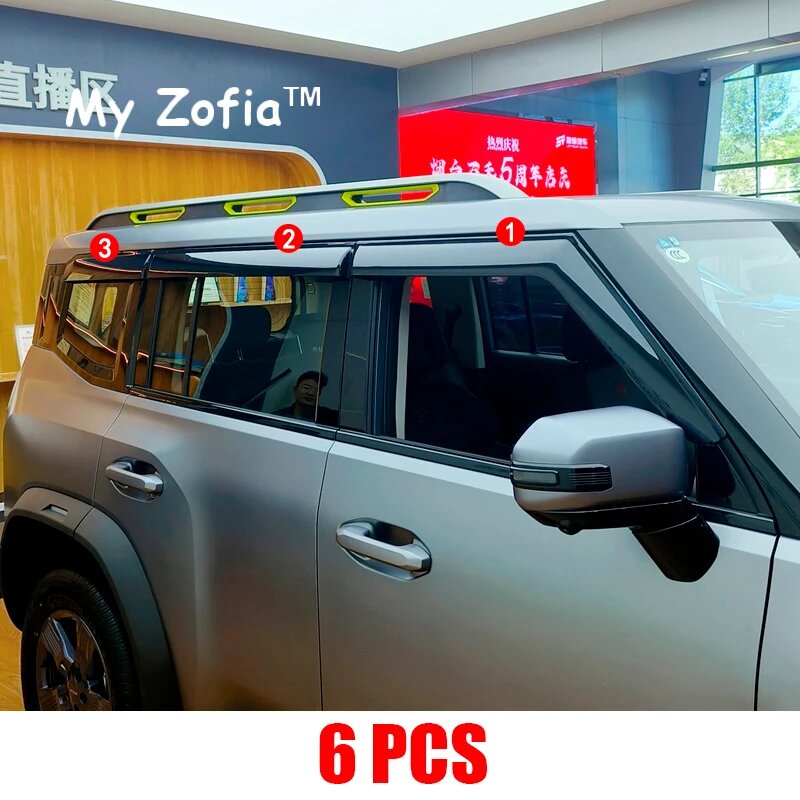 Для JETOUR T2 Shanhai T2 2024 2025 2026 автомобильный оконный козырек Shelte дождевик для бровей, B