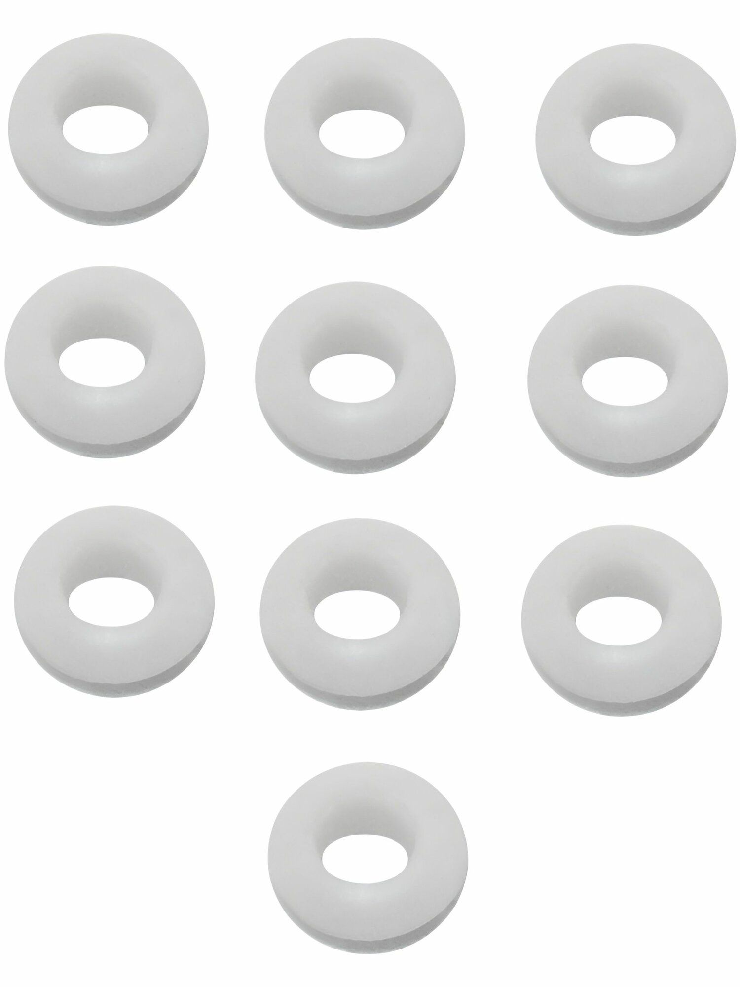 Втулка проходная резиновая внутренний диаметр 8мм, (8х14х10х6х2) белая - 10 штук