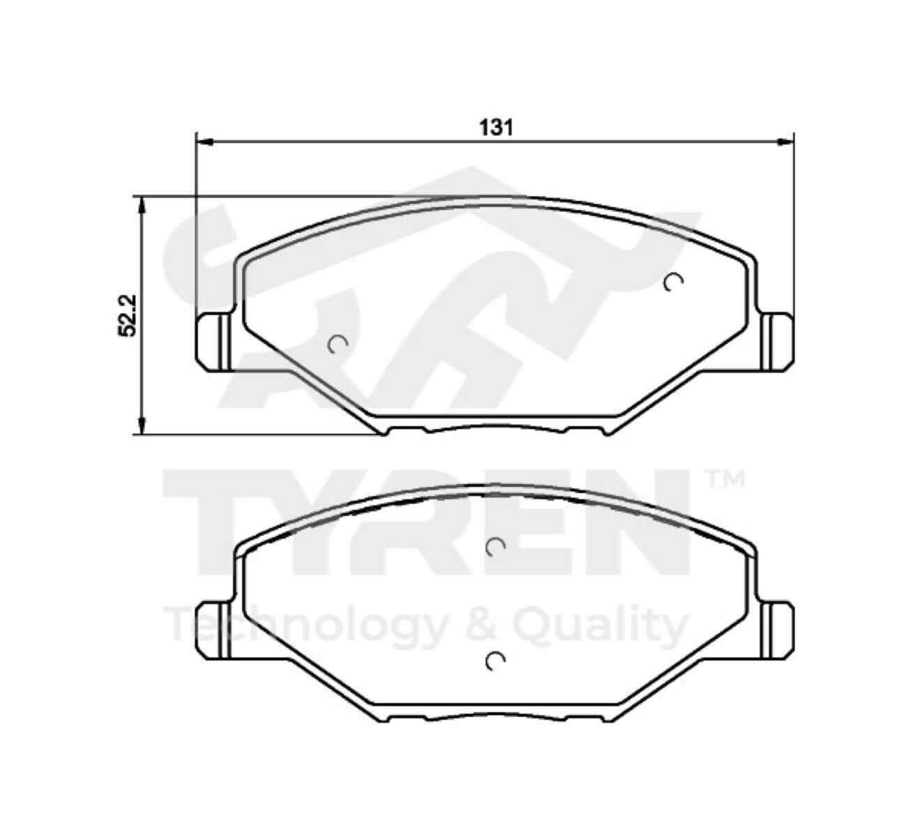 Колодки Тормозные Дисковые, Передние Skoda Fabia Ii, Iii 07>, Rapid I, Ii 12>; Volkswagen Polo Sedan I, Ii 10>(Tyren Tyr1218371)