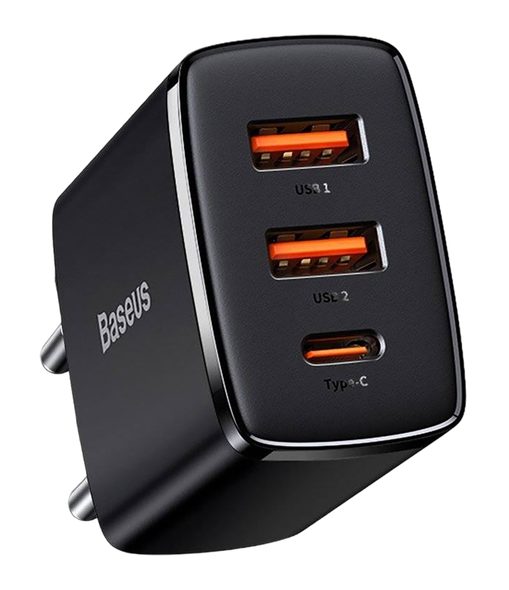 Зарядное устройство Baseus Compact Quick Charger 2U+C 30W черный